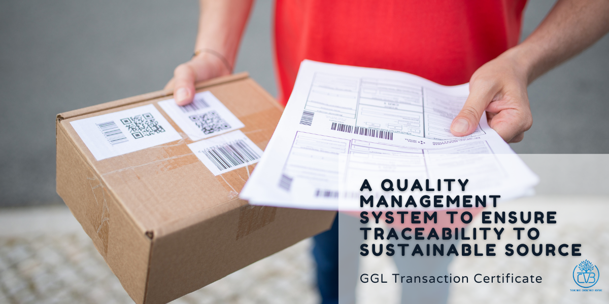 Green Gold Label (GGL): Transaction Certificate - ThinkinBio Consultancy